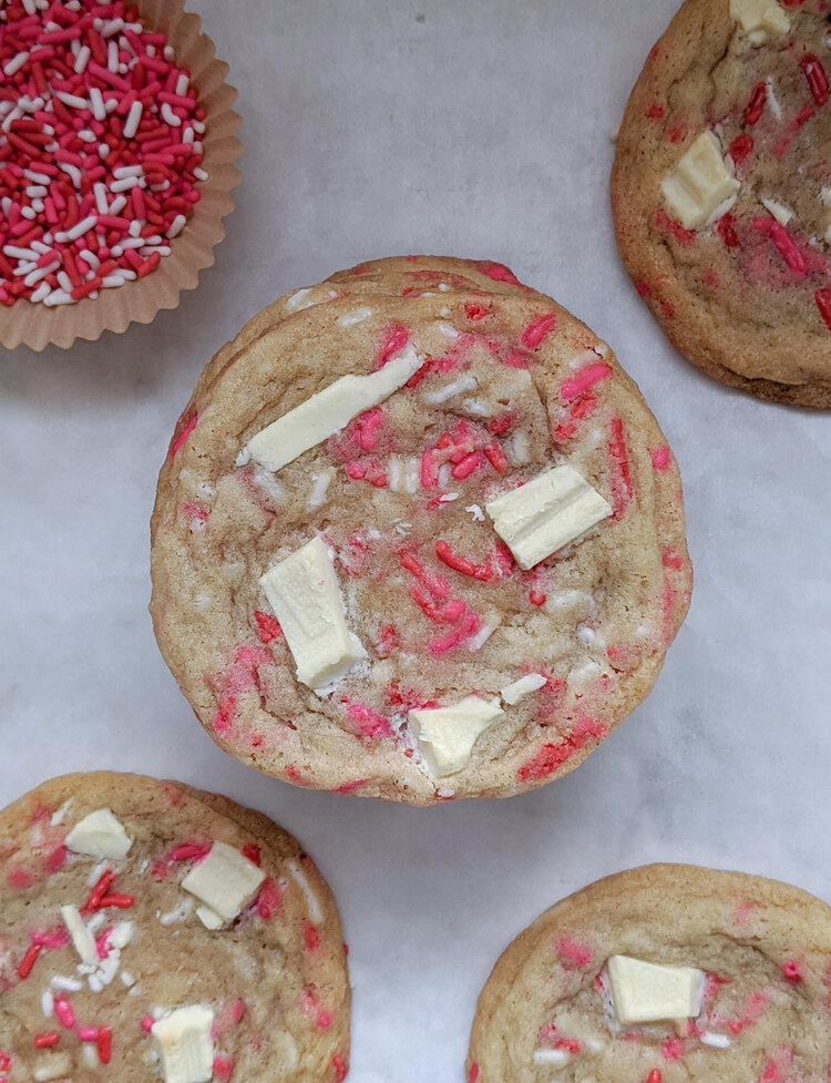 Sprinkle & White Chocolate Cookies
